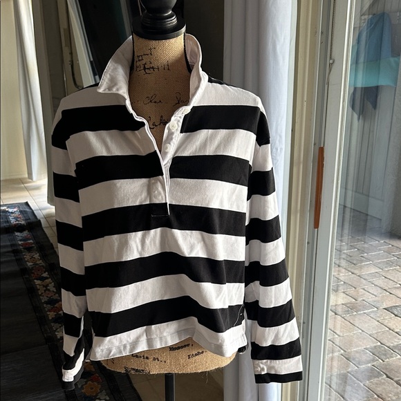 ON 34th | Tops | On 34th Brand Black And White Striped Long Sleeve ...